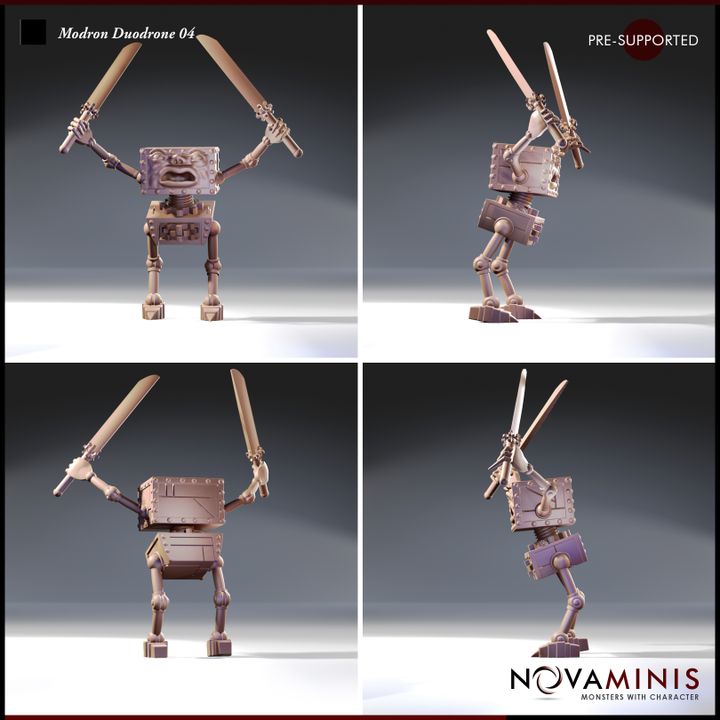 3D Printable Modron Duodrone 04 by NovaMinis